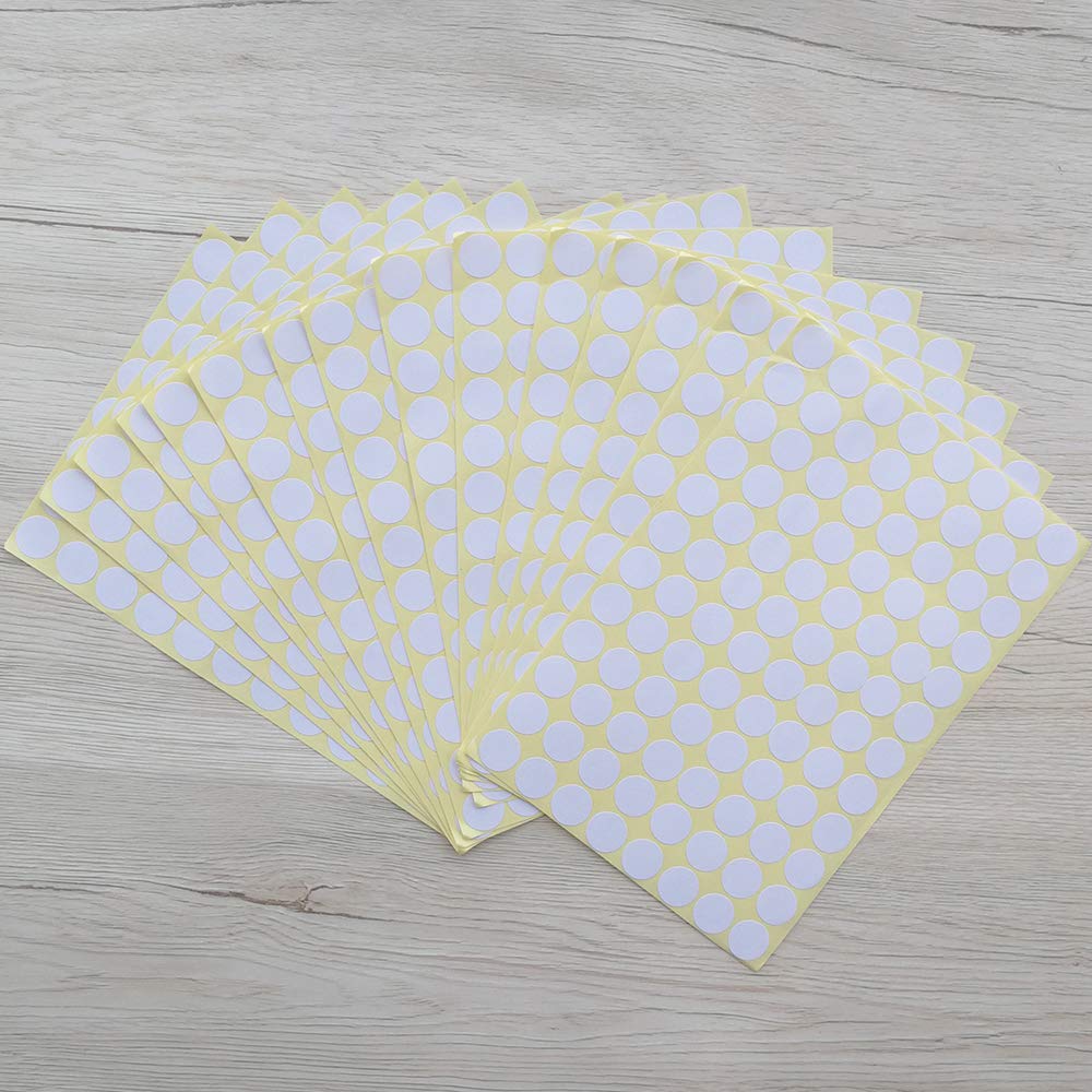 Snapklik.com : Yesallwas 1440 PCS Small Dot Stickers Round White 15 ...
