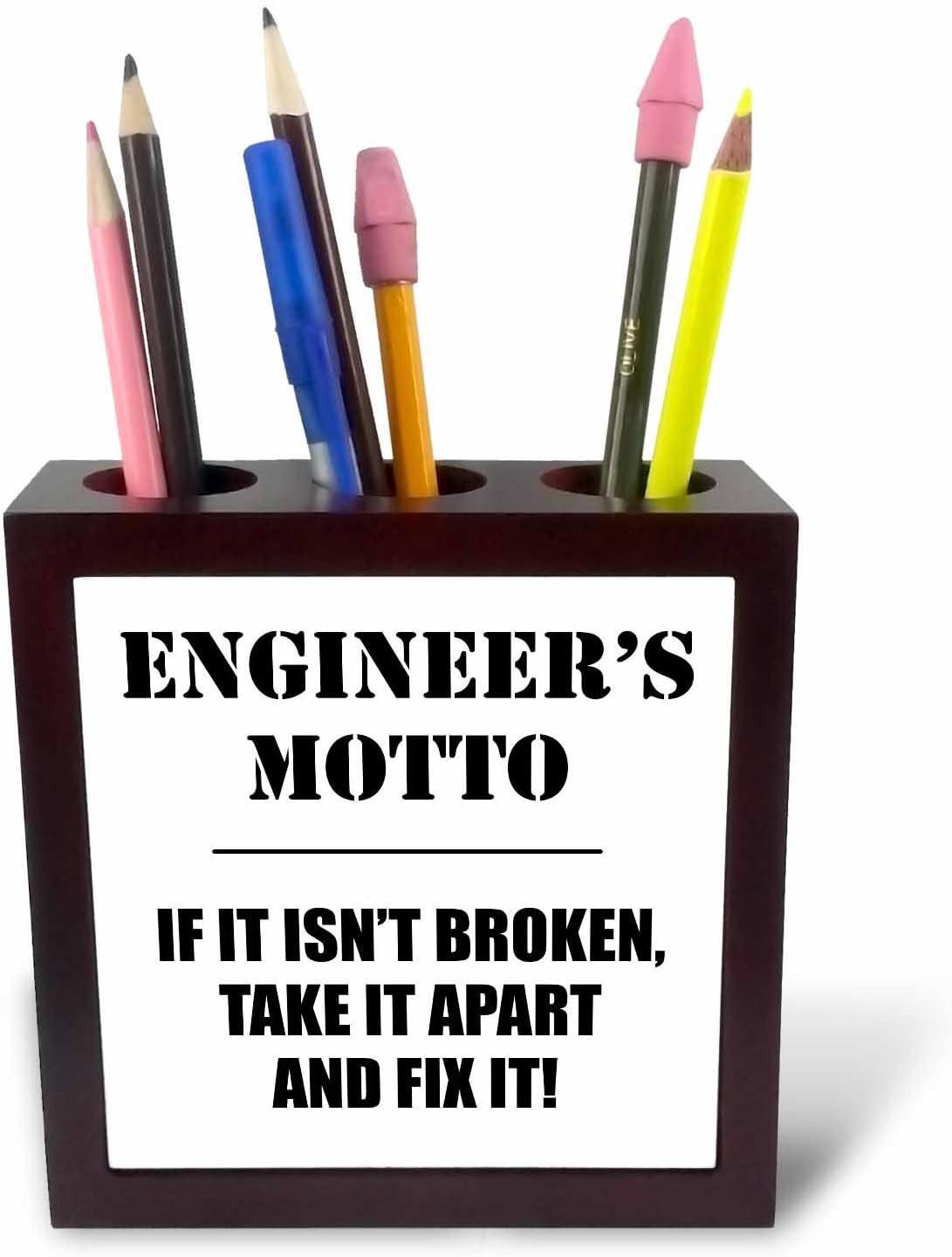 Amazon.com: 3dRose Office Humor - Engineers Motto Black - Tile Pen ...