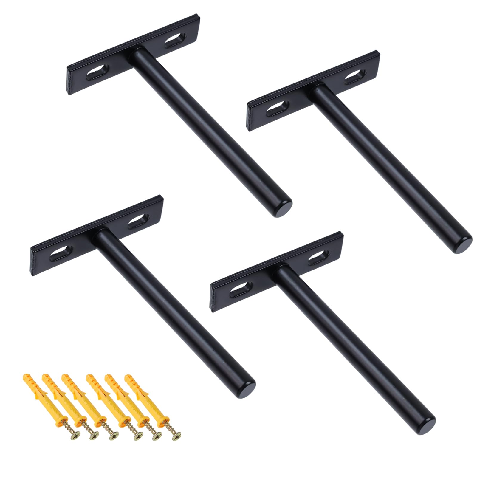 Snapklik.com : Rannb Floating Shelf Brackets 4-inch Heavy Duty Hidden ...