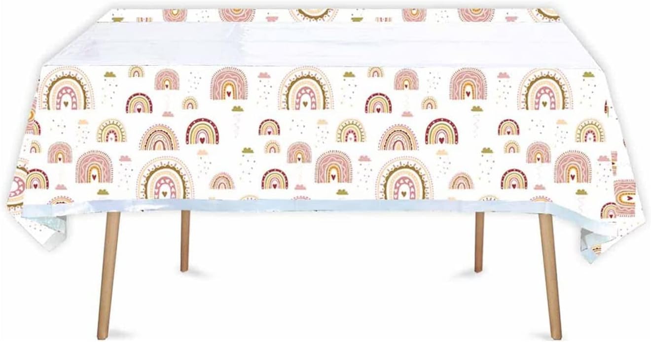 Amazon.com: Hzleyw 2Pcs Boho Rainbow Tablecloth for Boho Rainbow Table ...