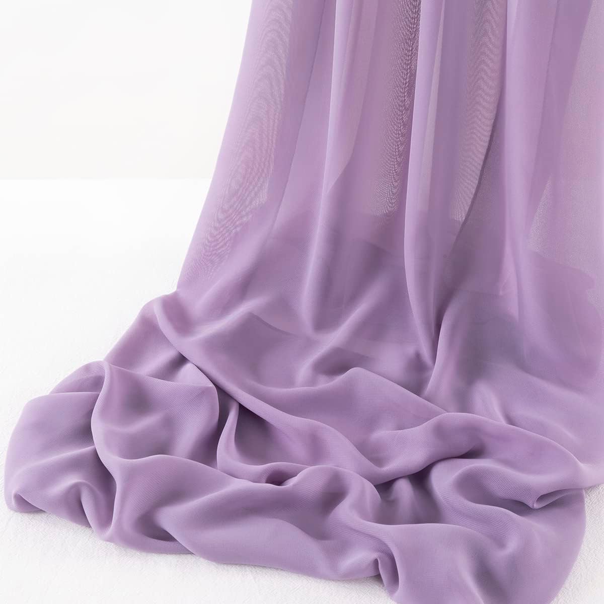 Amazon.com: MLMW Purple Chiffon Fabric by The Yard 5 Yards 60" Wide ...