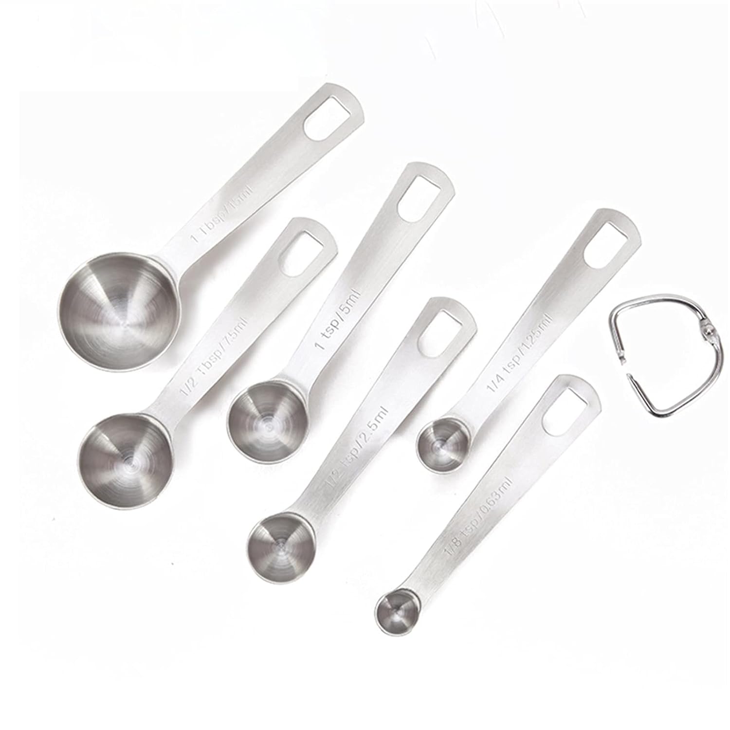 BLLXMX 6-Piece Measuring Spoon Set Kitchenwares,Deluxe Stainless Steel ...