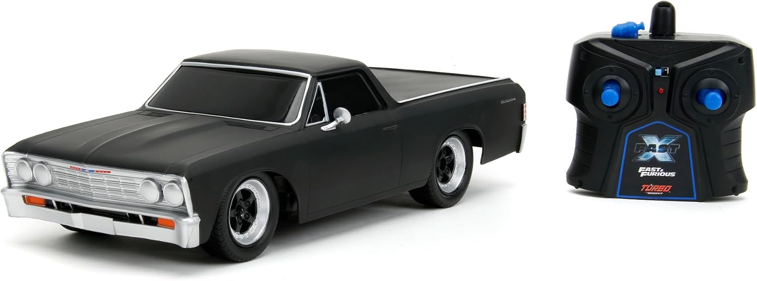 Amazon.com: Jada Toys Fast and Furious RC Car EL Camino (Black ...