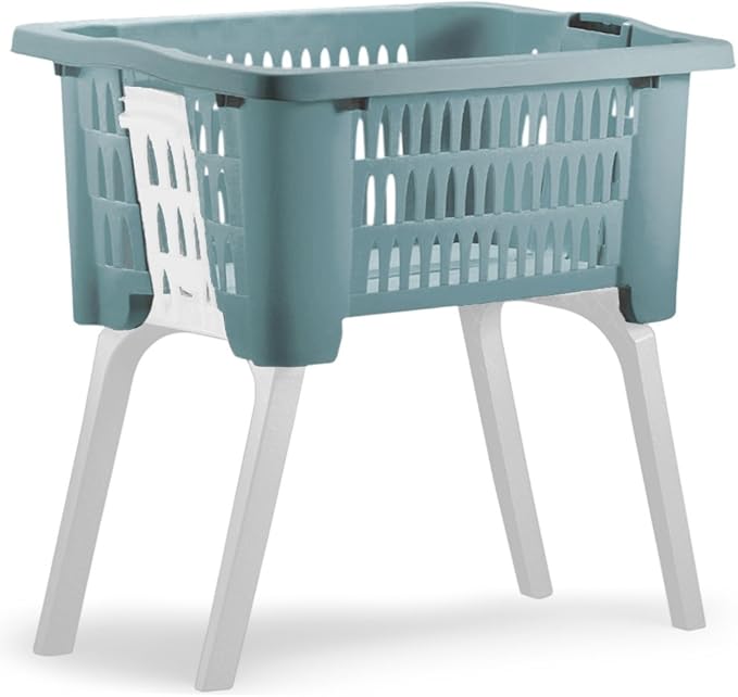 Laundry Basket with fold-Out Legs Made of Plastic Laundry Collector ...