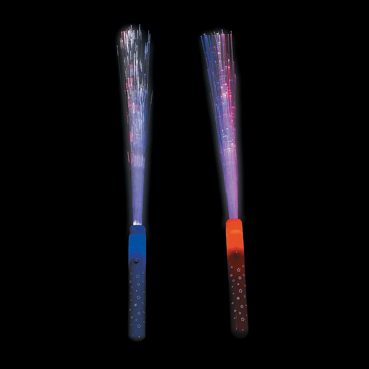 Amazon.com: Fun Express USA Patriotic Light Up Fiber Optic Wands for ...
