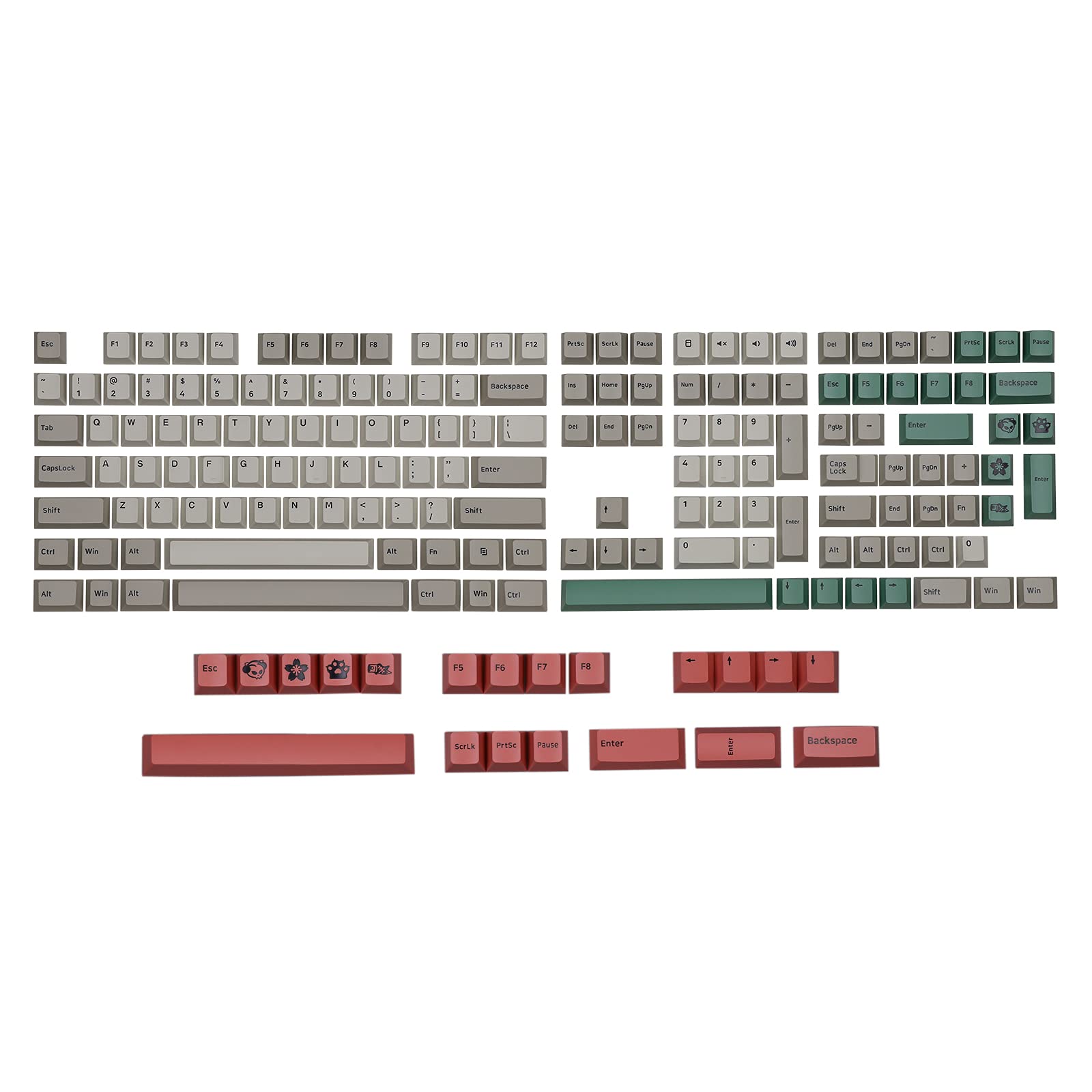 Buy EPOMAKER AKKO 9009 Retro 177 Keys Cherry Profile Double- PBT ...