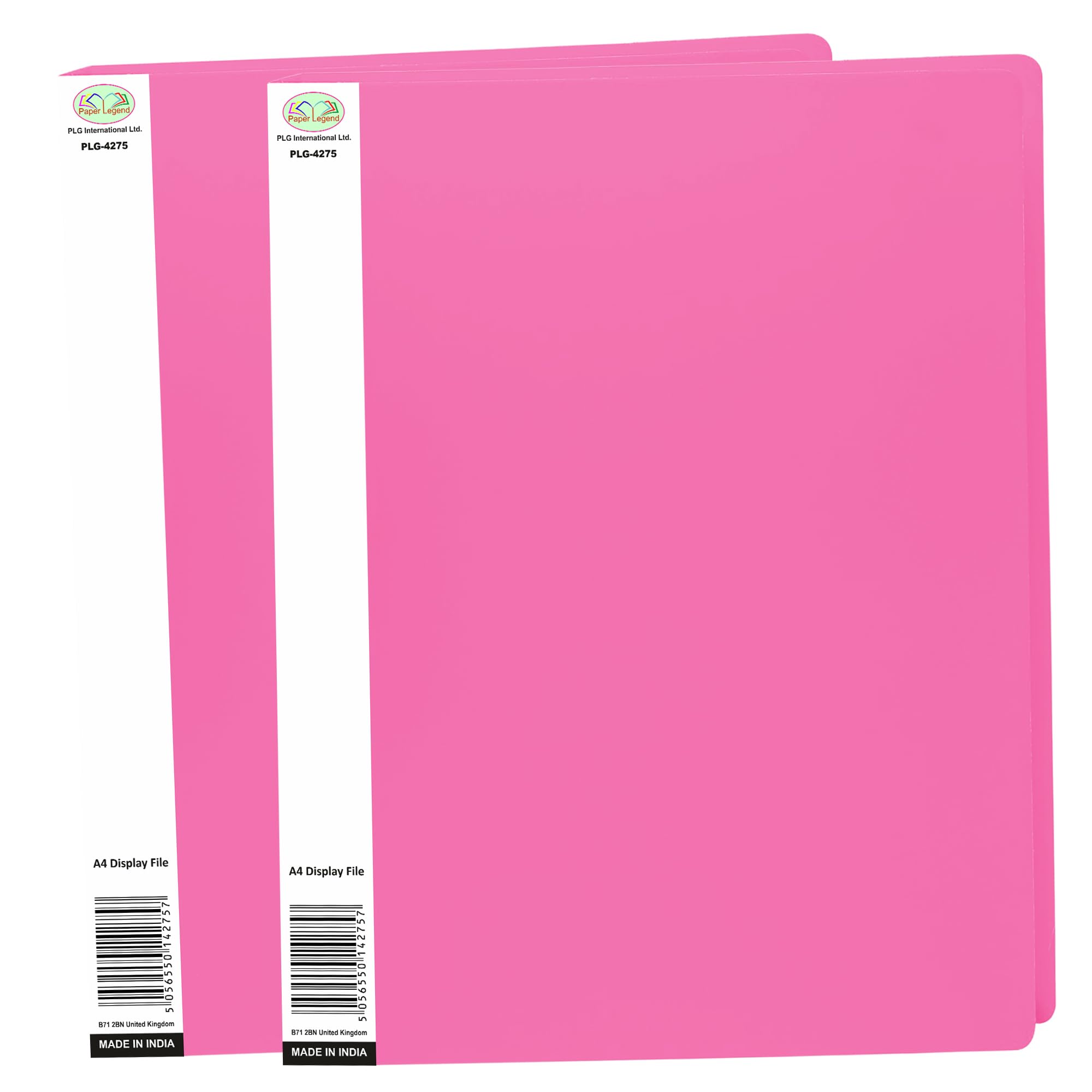 JMS we create smile - Set of 2 - A4 Pink Display File, 20 Pockets ...