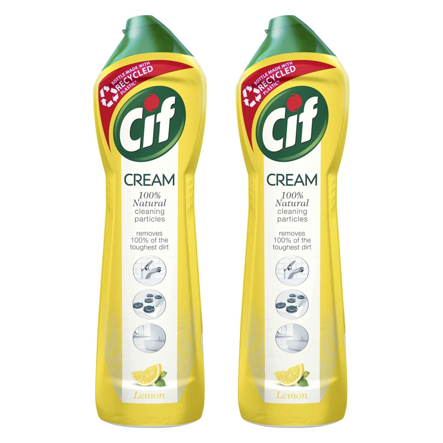 CIF Lemon Flavoured Micro Particle Cream 2 x 500ml : Amazon.de: Health ...