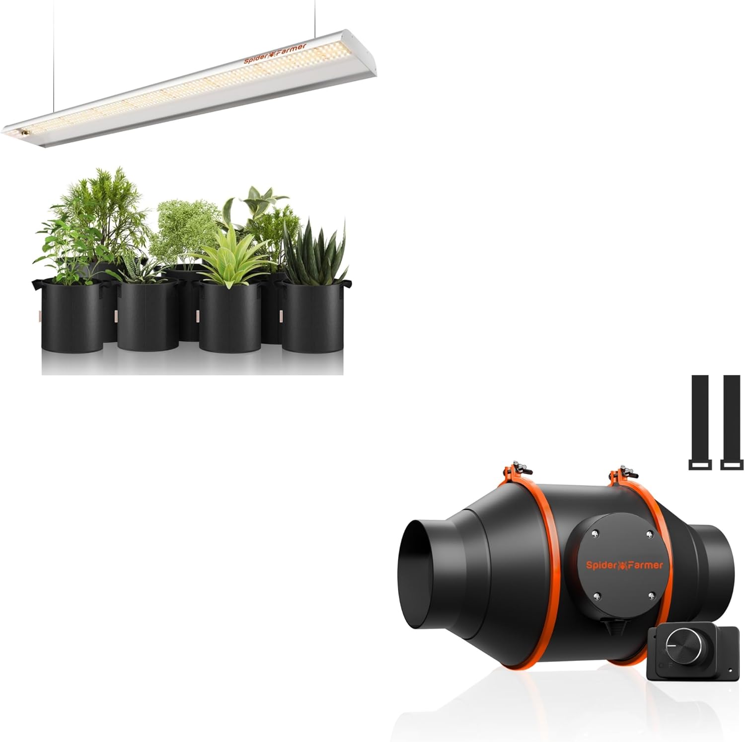 Amazon.com : Spider Farmer RJ12 4 inch Inline Duct Fan with RJ12 Speed ...