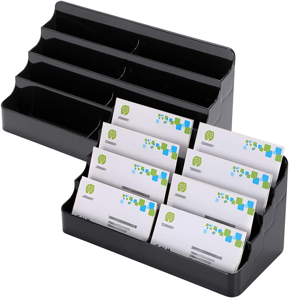 Amazon.com : Hipiwe Business Card Holder for Desk- 8 Pocket Acrylic ...