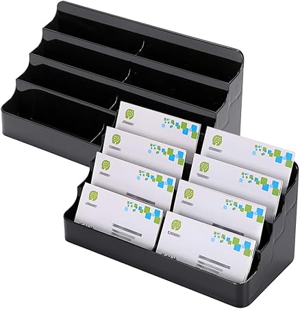 Amazon.com : Hipiwe Business Card Holder for Desk- 8 Pocket Acrylic ...