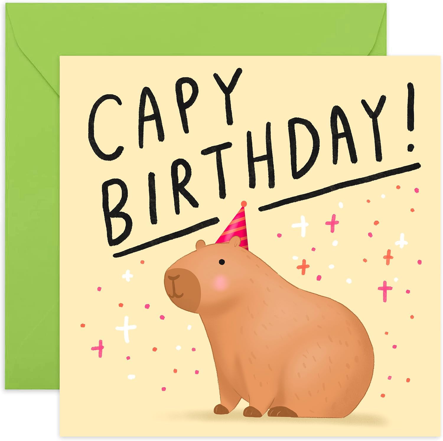 Capybara Birthday Card - Cappy Birthday : Amazon.co.uk: Stationery ...