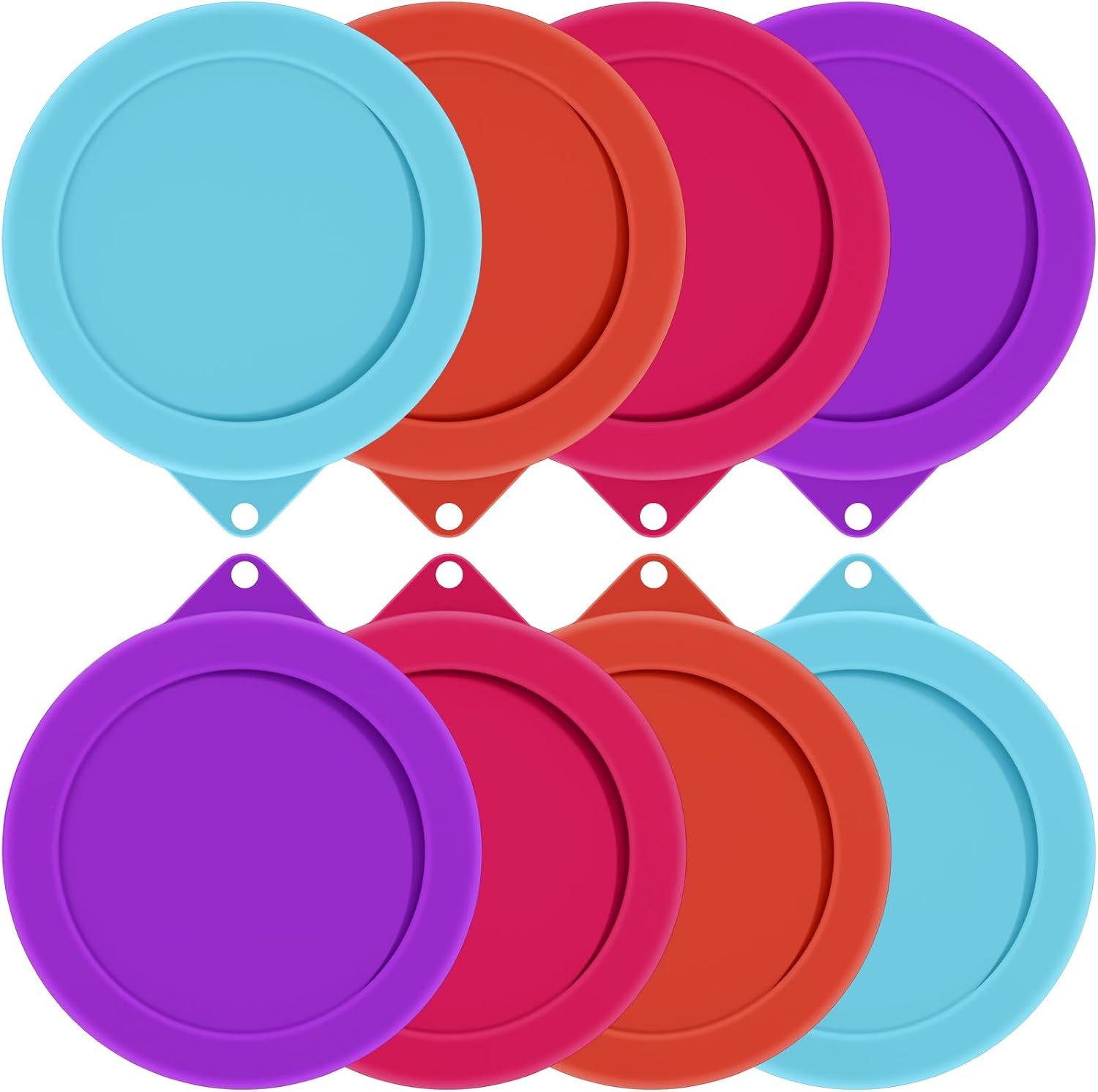 Amazon.com: Hushee 8 Pack 2 Cup Round Silicone Storage Cover Lids ...