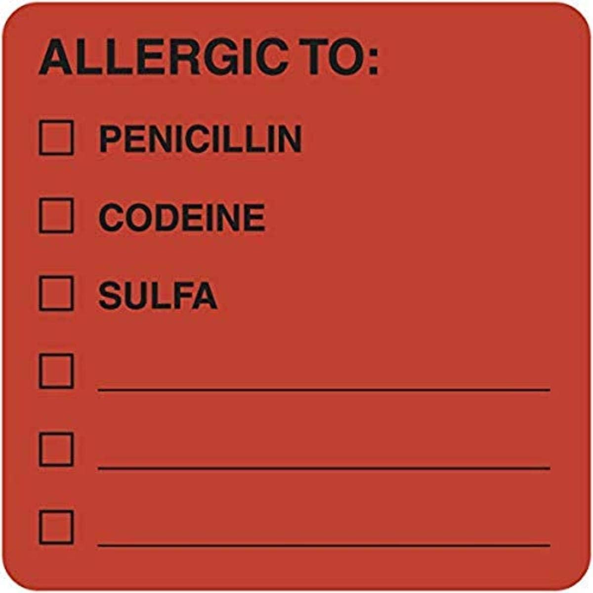 Amazon.com: Carstens Medical Stickers – Name Alert, Alert and ...