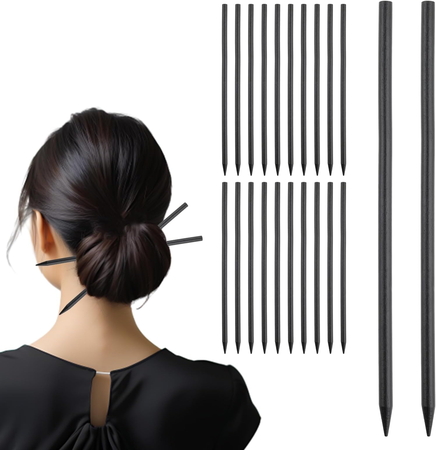 Amazon.com : 10 Pcs Retro Hair Chopsticks for Women Wooden Hairpin for ...