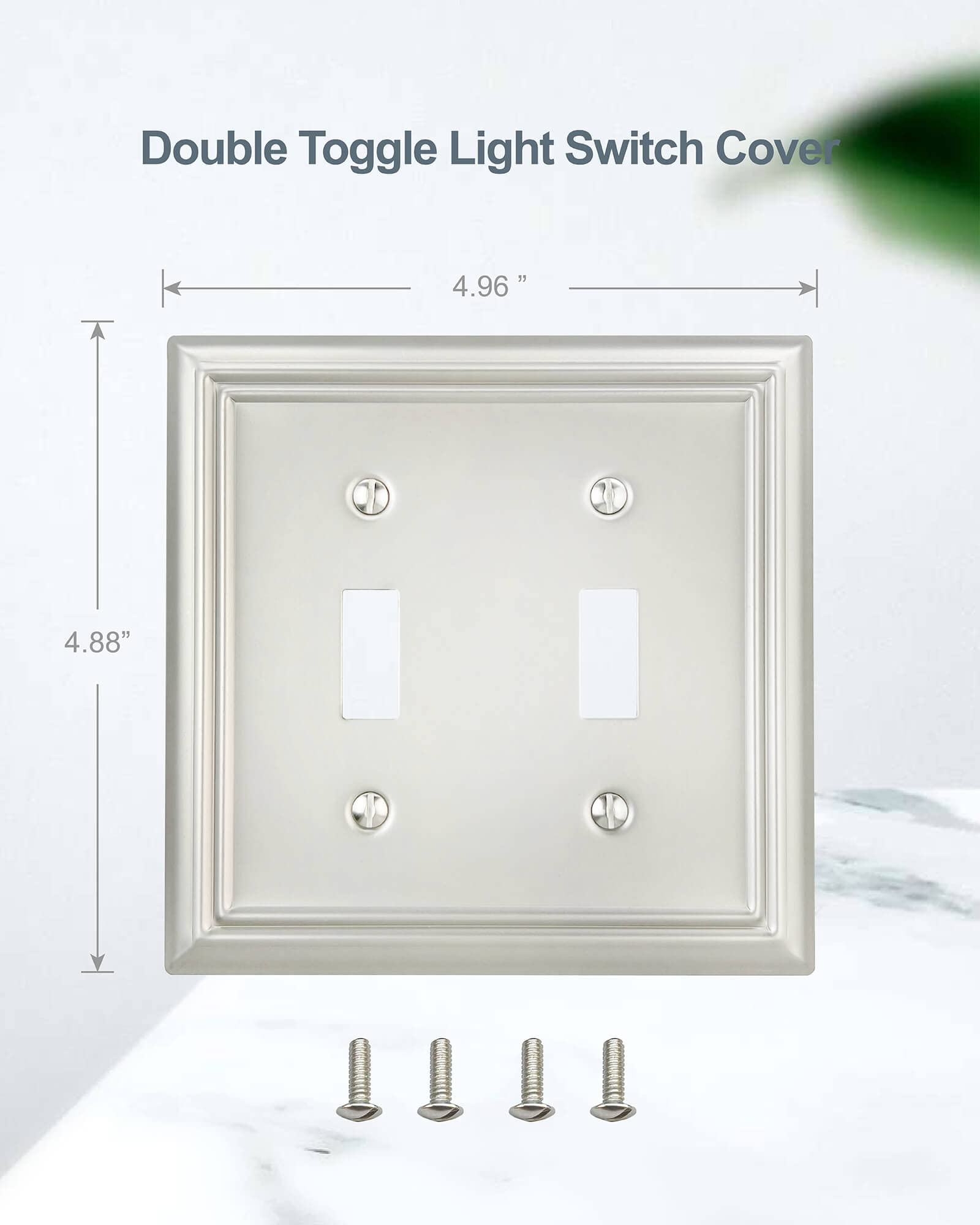 Electrical Outlet Cover ZILLSEA 2-Pack Double Toggle Switch Wall Plates ...