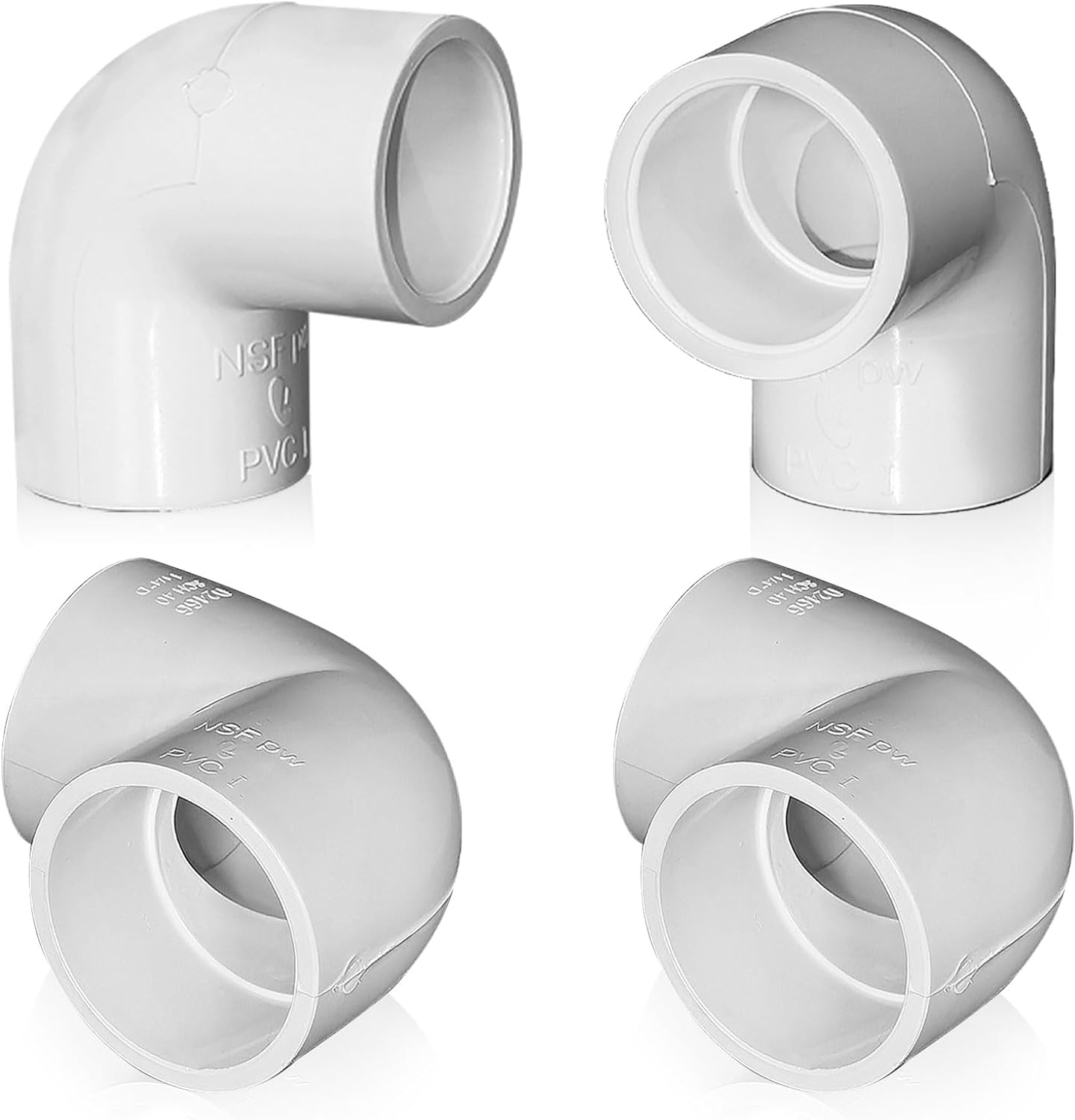 Amazon.com: 4PCS 2'' PVC 90 Degree Elbow, 2 Way Right Angle PVC Pipe ...