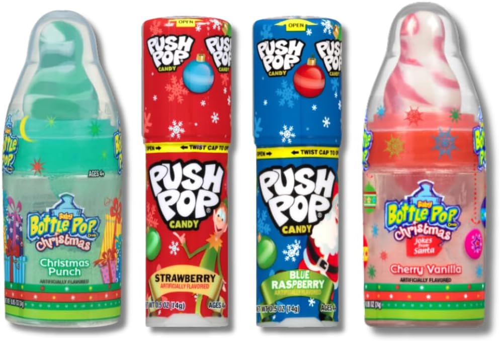 Amazon.com: Push Pop Jumbo Individually Wrapped Bulk Lollipop Variety ...