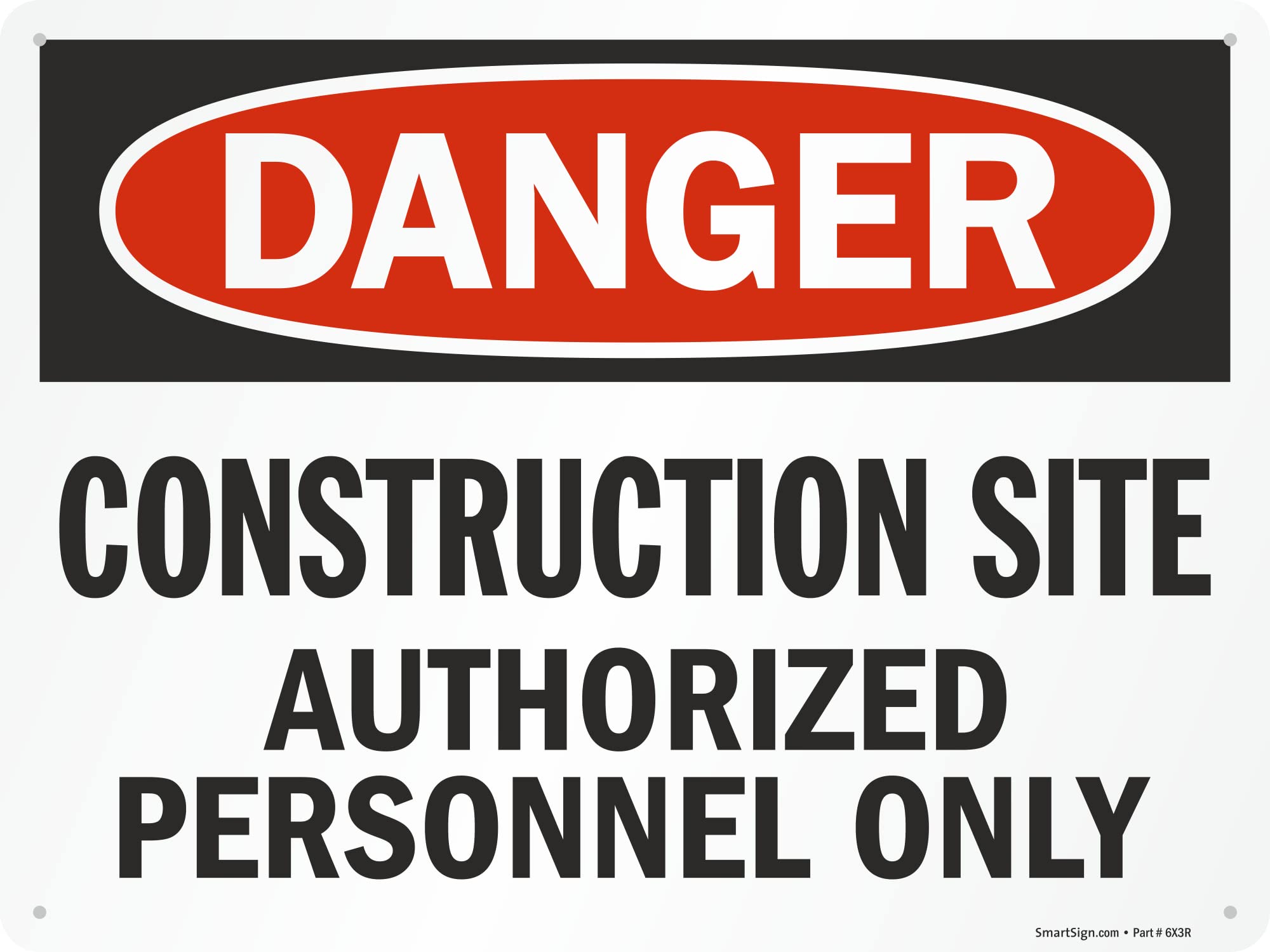 Construction Site Construction Area Authorized Personnel Only Sign ...