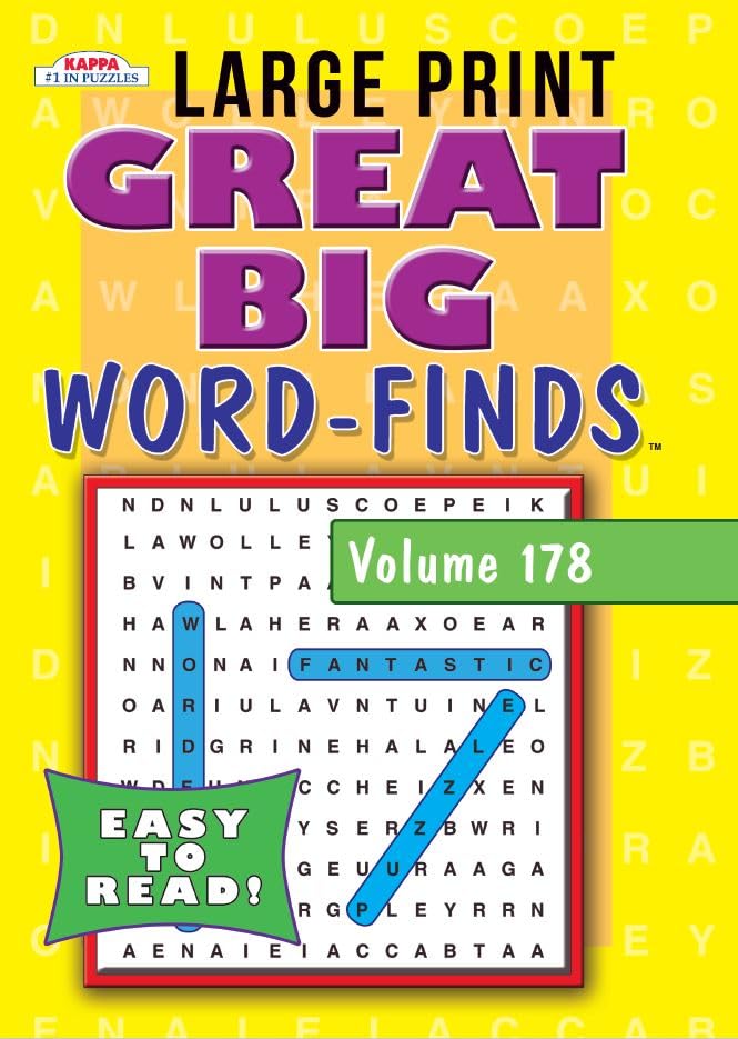 Great Big Word Finds-Large Print Word Search Puzzle Book: Kappa Books ...