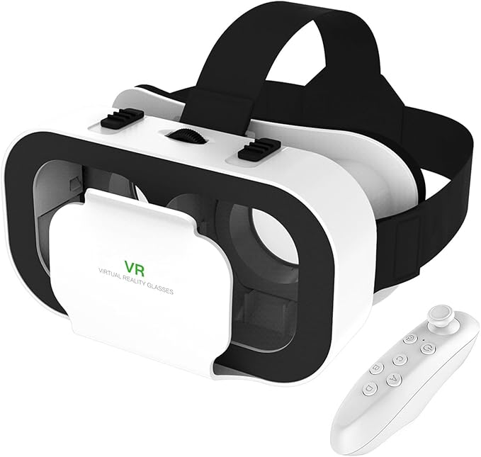 Amazon.com: Virtual Reality Headset for Phone with Controller, 3D VR ...