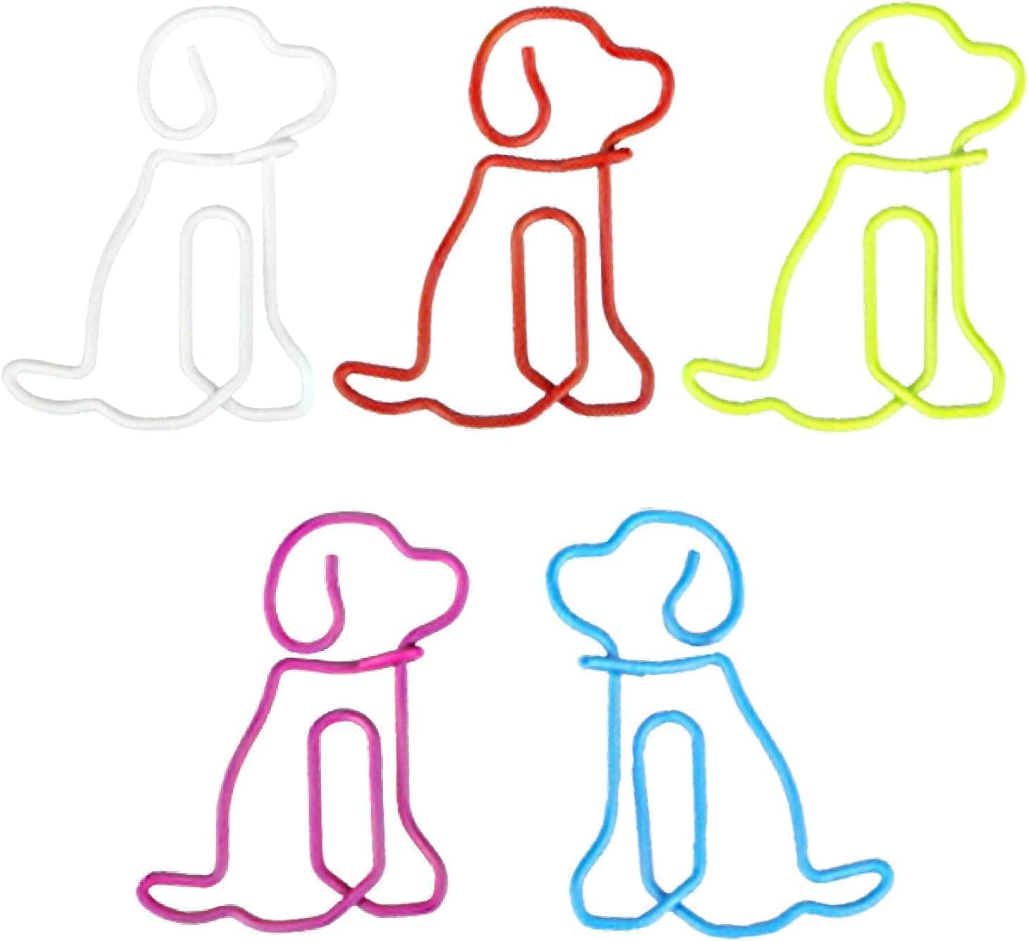Amazon.com: 60 pcs Dog Paper Clips - Small Paper Clips Funny Multicolor ...