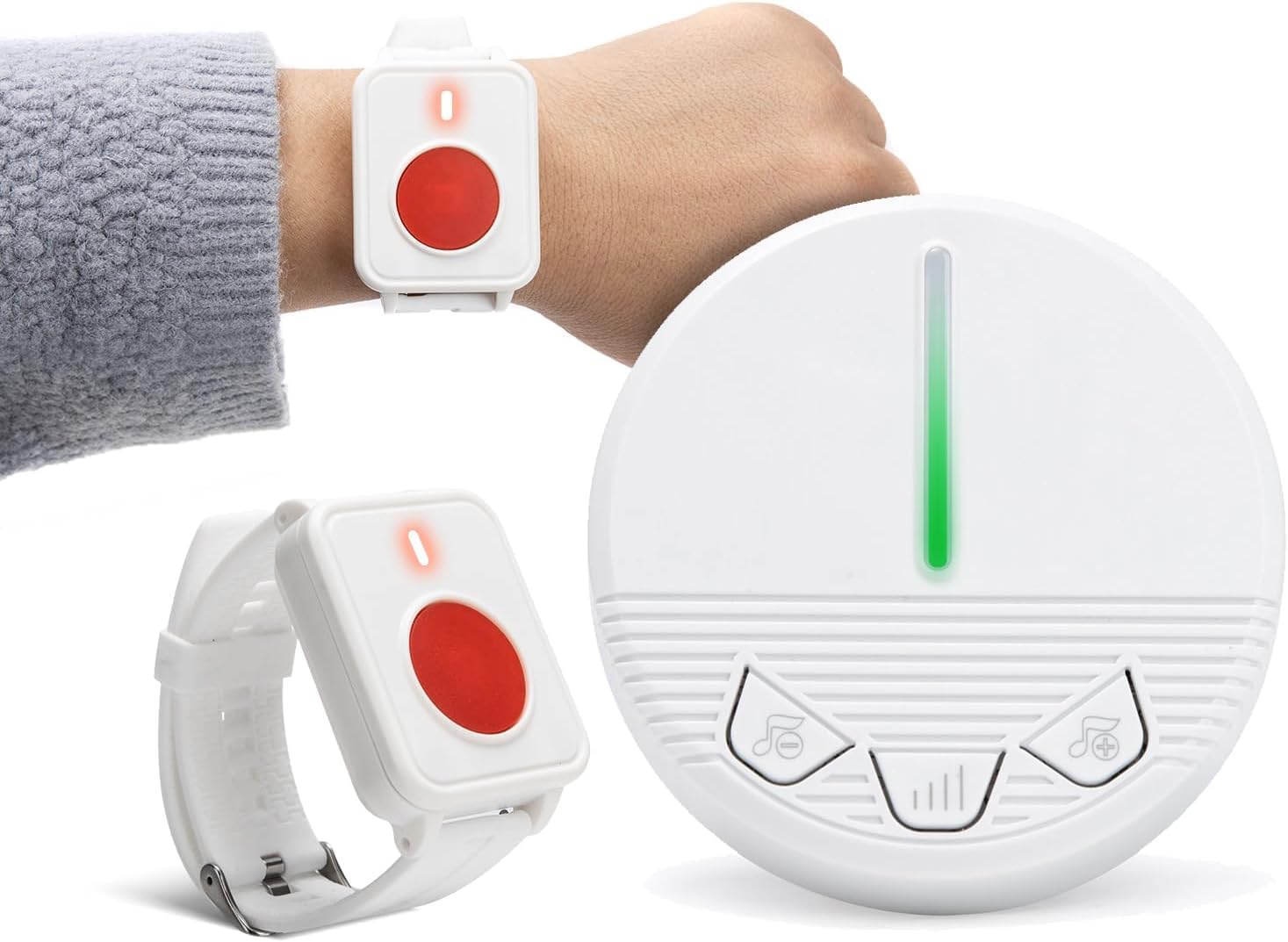 CYSSJF Elderly/Patient Care Alarm Watch, Emergency Call Button, Wrist ...