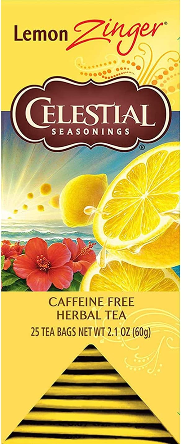 Amazon.com : Celestial Seasonings Herbal Tea, Lemon Zinger, 25 Count ...