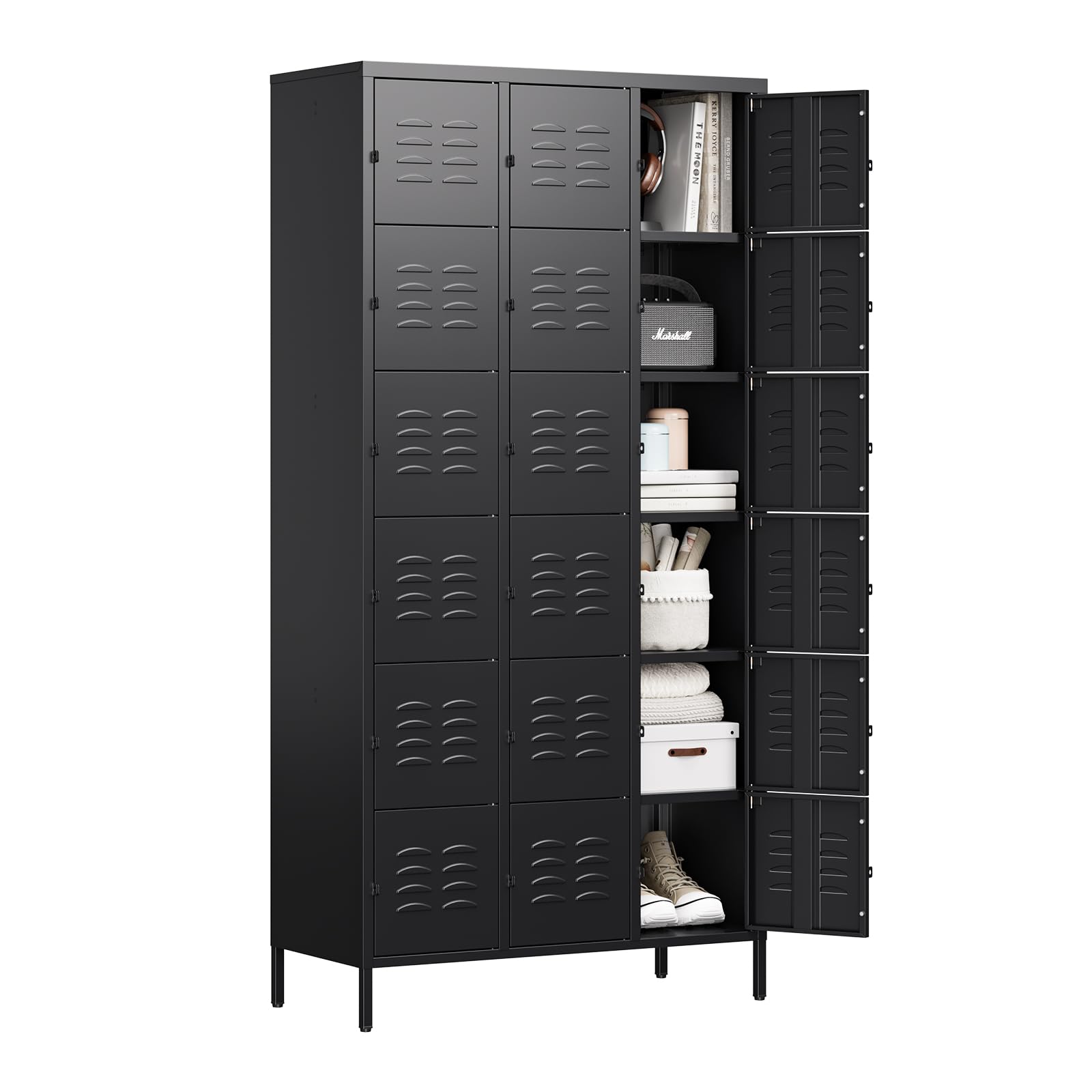 Amazon.com: Letaya Metal Lockers for Employees-18 Door Storage Locker ...