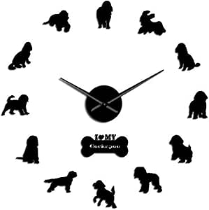 Amazon.com: DIY Large Wall Clock Cocker Spaniel Dog Breed Frameless DIY ...