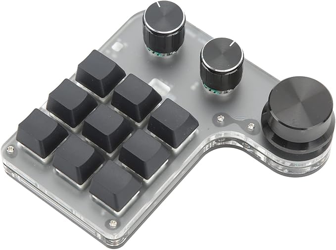 Fabater Mechanical Numpad Macro Keyboard, 9 Key Numeric Keypad LED ...