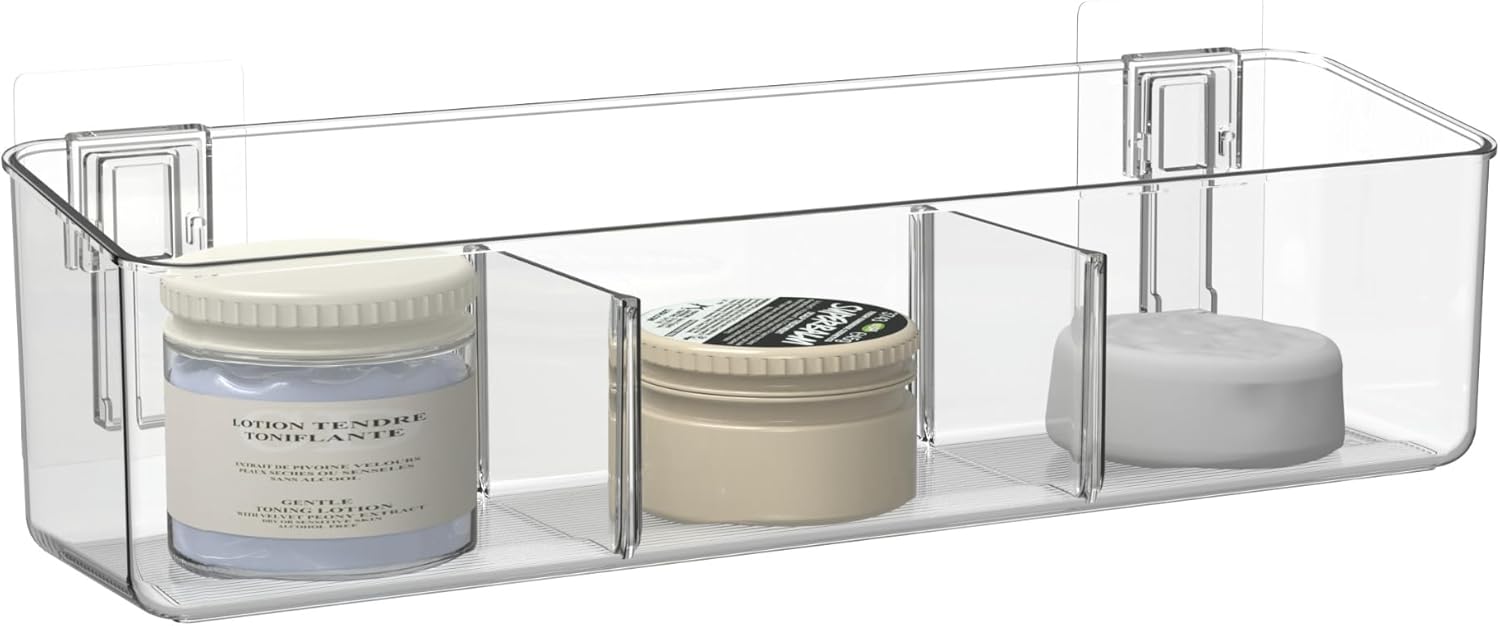 Amazon.com: vacane Plastic Over Cabinet Door Organizer, Adhesive Mount ...