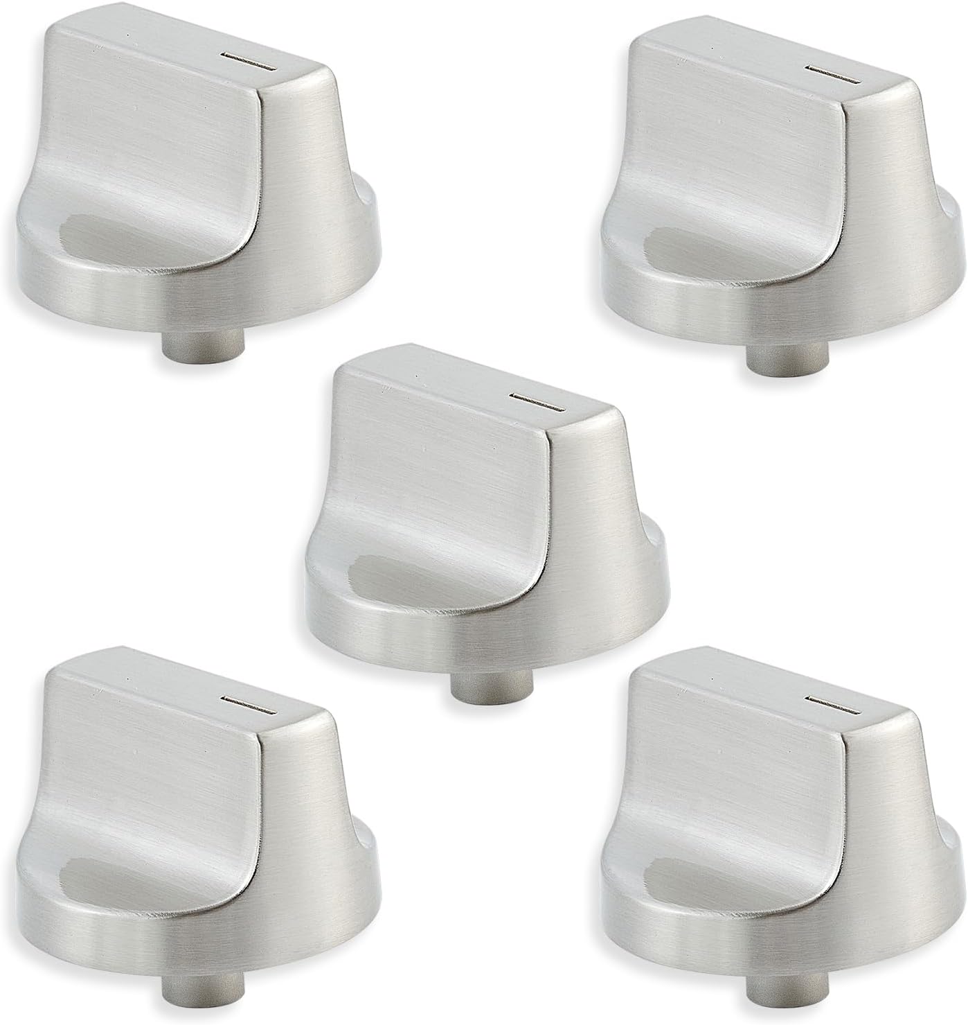 Amazon.com: atgestore W11366438 Stove Knobs Stainless Steel Replacement ...