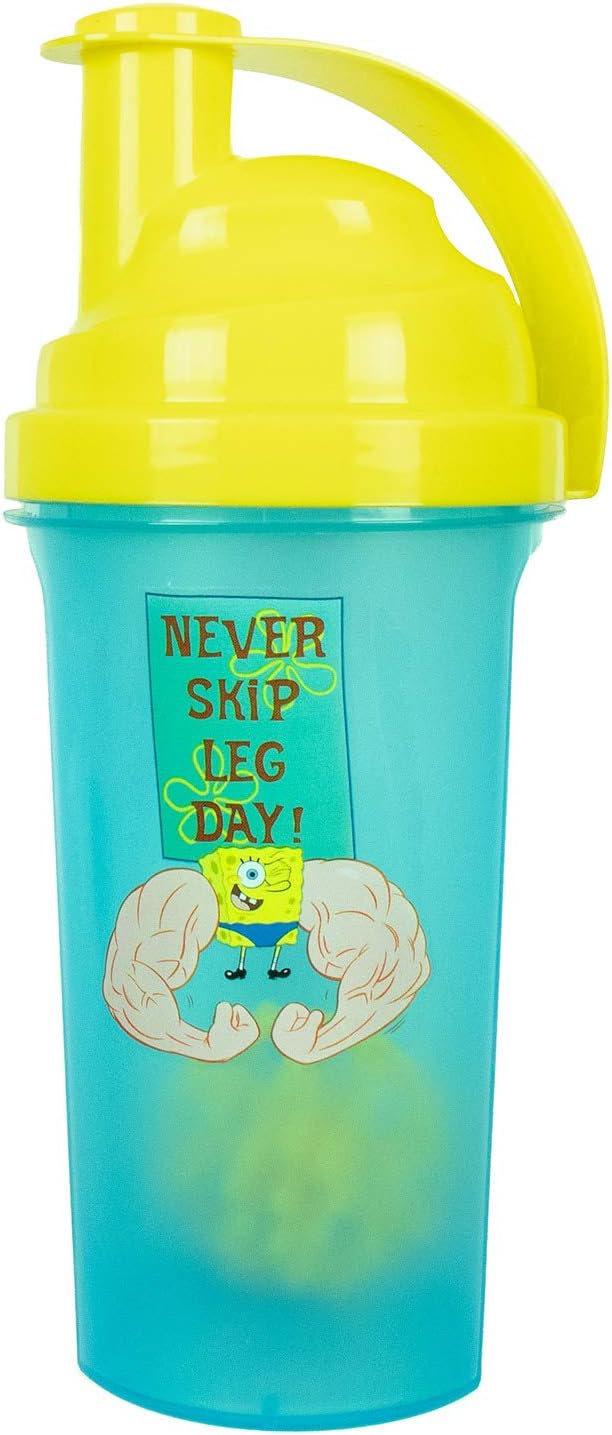 Amazon.com: Seven Times Six SpongeBob SquarePants Gym Protein Shaker ...