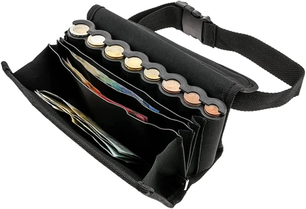 Obelunrp Waiter's Bag with Coin Dispenser, Euro Cash Waist Bag ...