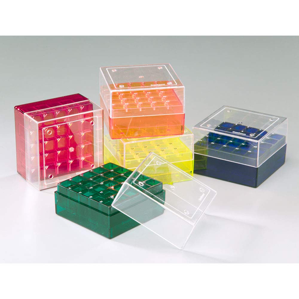 25-Place Cryo Box w/Lid, Asst Holds 1-1.8ml Tubes 5 Boxes/Unit: Amazon ...