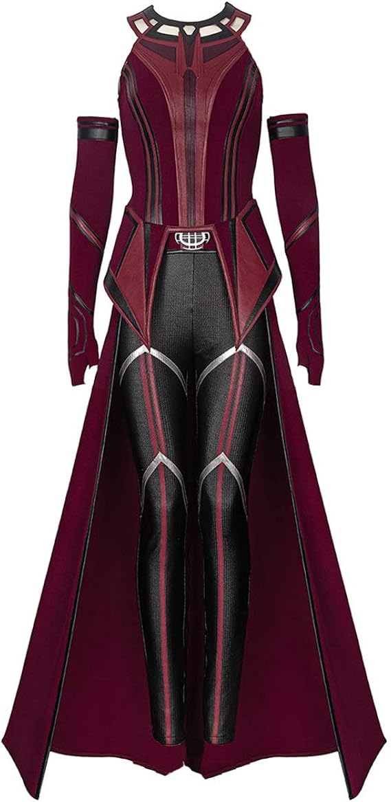 Amazon.com: COSKEY Scarlet Witch Costume Outfit Wanda Maximoff Costume ...