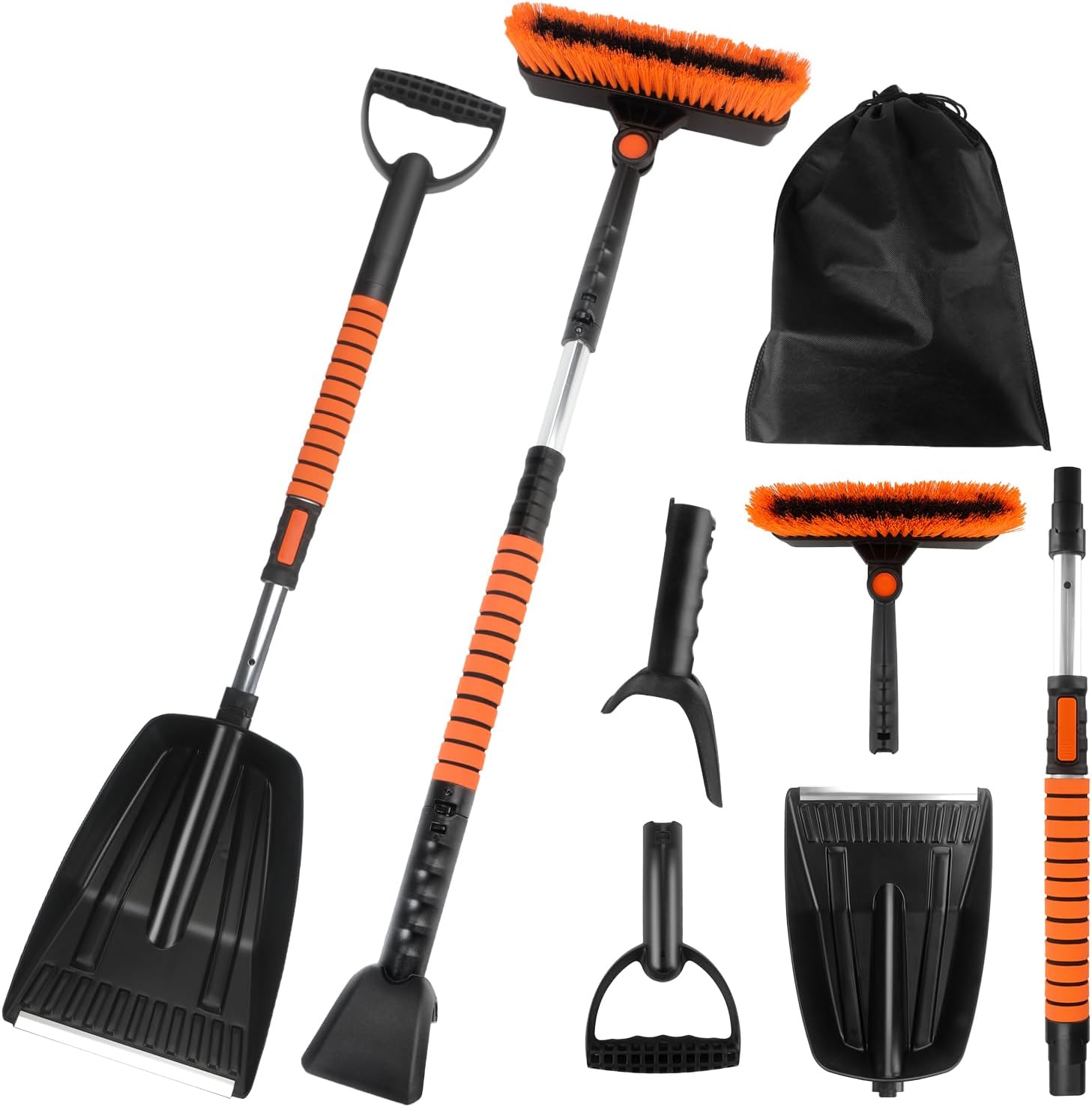 Amazon.com : Snow Shovel, 5 in 1 Car Snow Kit, Portable Emergency Snow ...