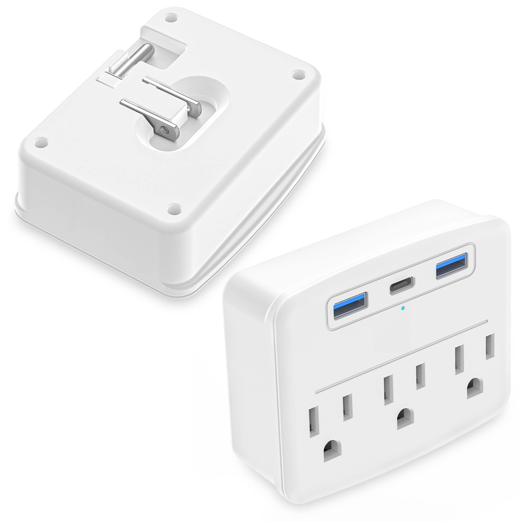 Snapklik.com : Foldable Cruise Power Strip Non Surge Protector