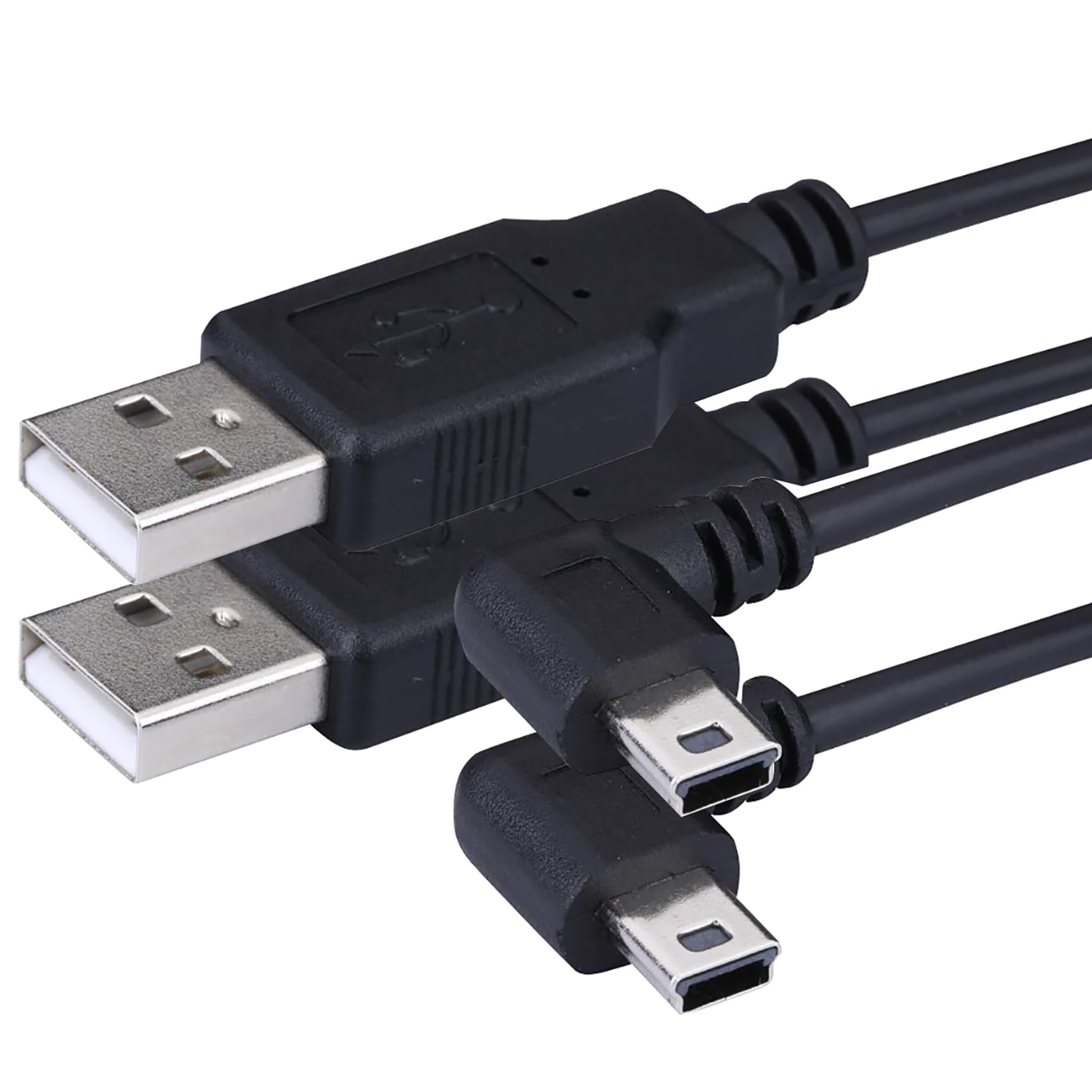 2 Pack Right Angle Mini USB Cable, tunghey Mini USB Charging Cable USB ...