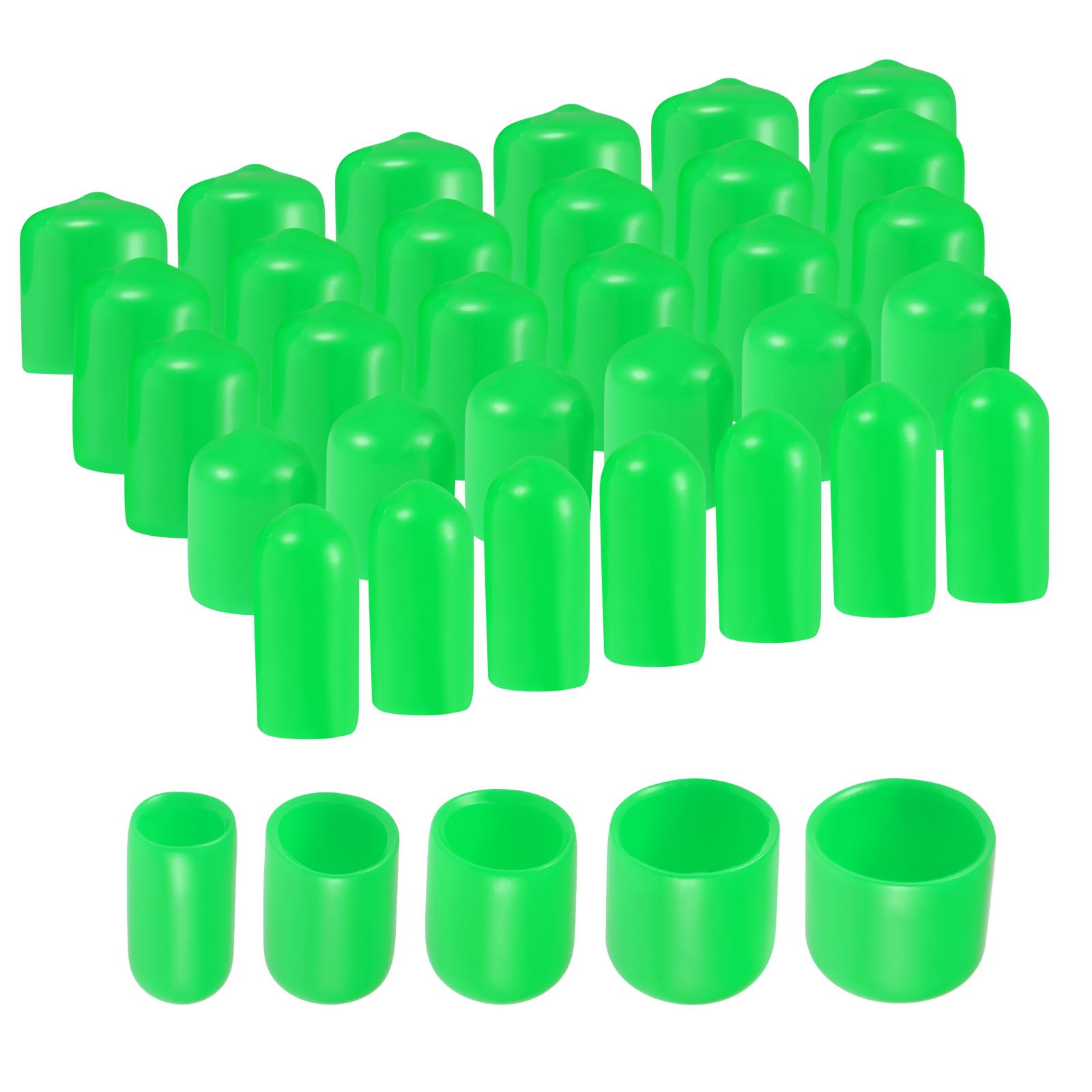 Amazon.com: uxcell 50pcs Round Rubber End Caps Protective Caps 1/4" 3/8 ...