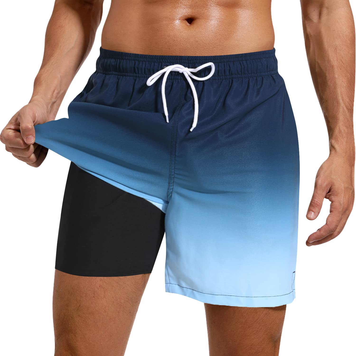 Adorel Men's Running Shorts 2 in 1 with Compression Liner Zipper ...