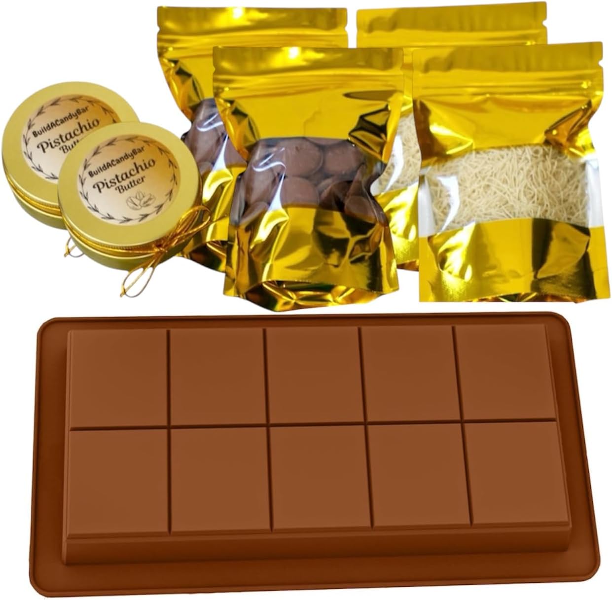 Amazon.com: DIY JUMBO Dubai Pistachio Chocolate Bar Making Kit ...
