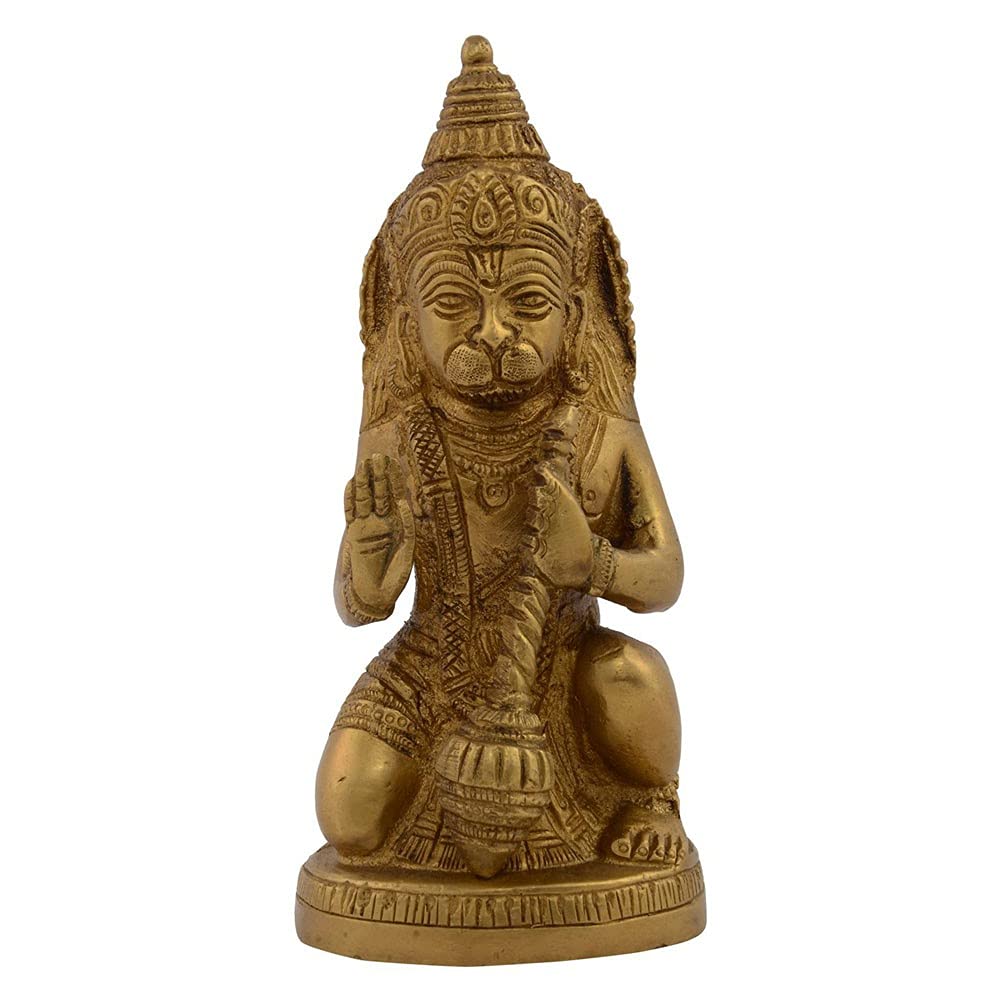 Buy Kapasi Handicrafts Sitting Idol of Lord Hanuman ji–Kashtabhanjan ...