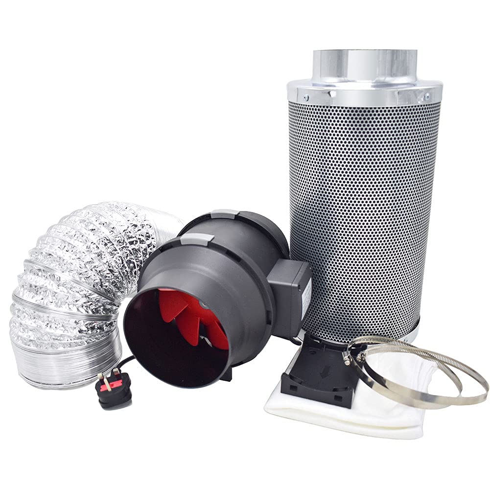Buy The Fellie Extractor Fan Inline Duct Fan, Carbon Filter Kits Axial ...