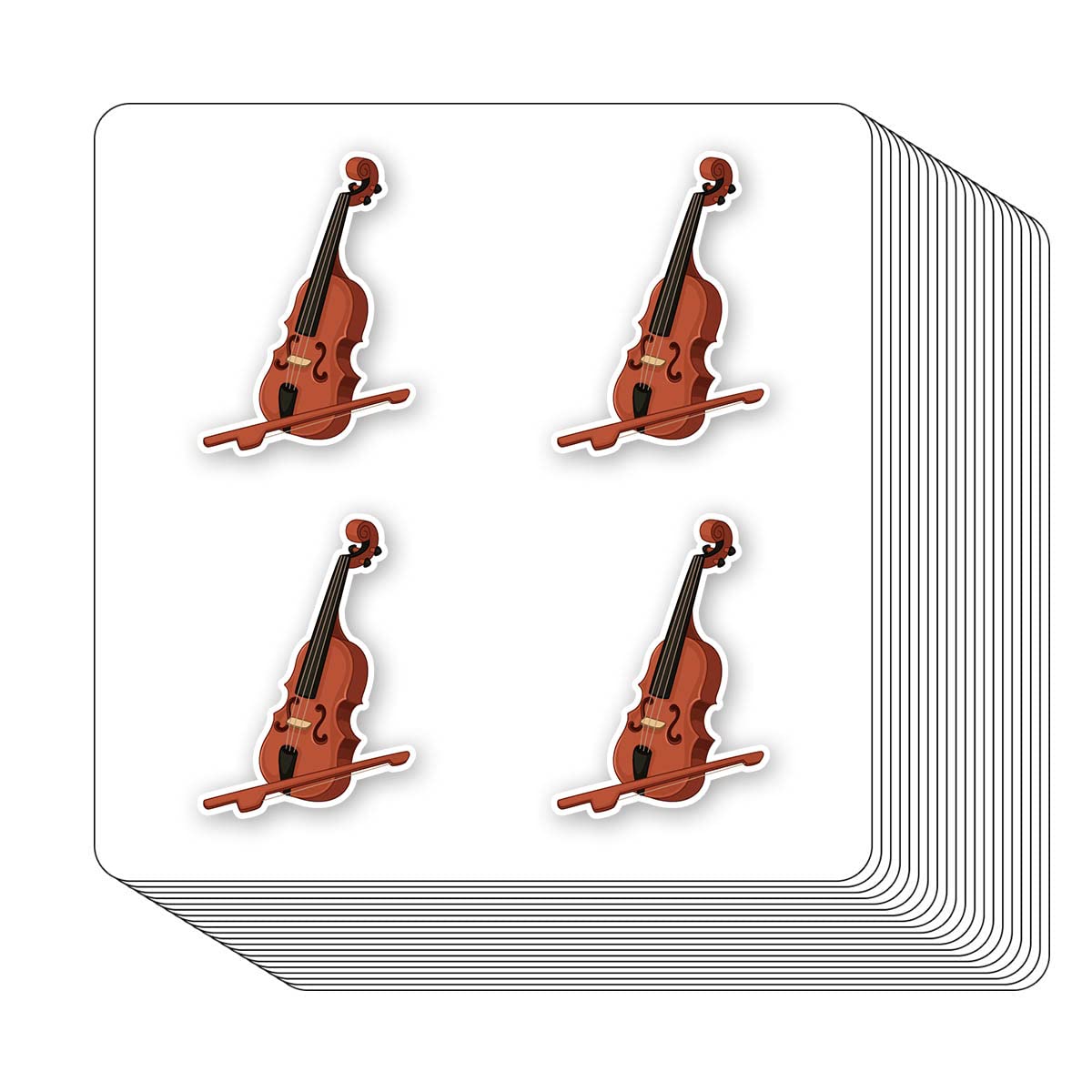 Amazon.com : Violin Stickers 1in for Scrapbooking, Arts, Craft, Kids ...