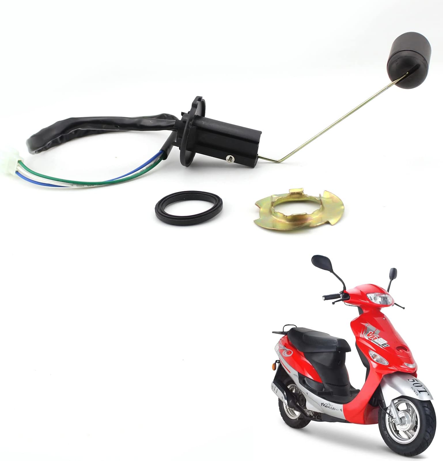 Amazon.com: uxcell Motorcycle Scooter Fuel Tank Level Float Sensor ...
