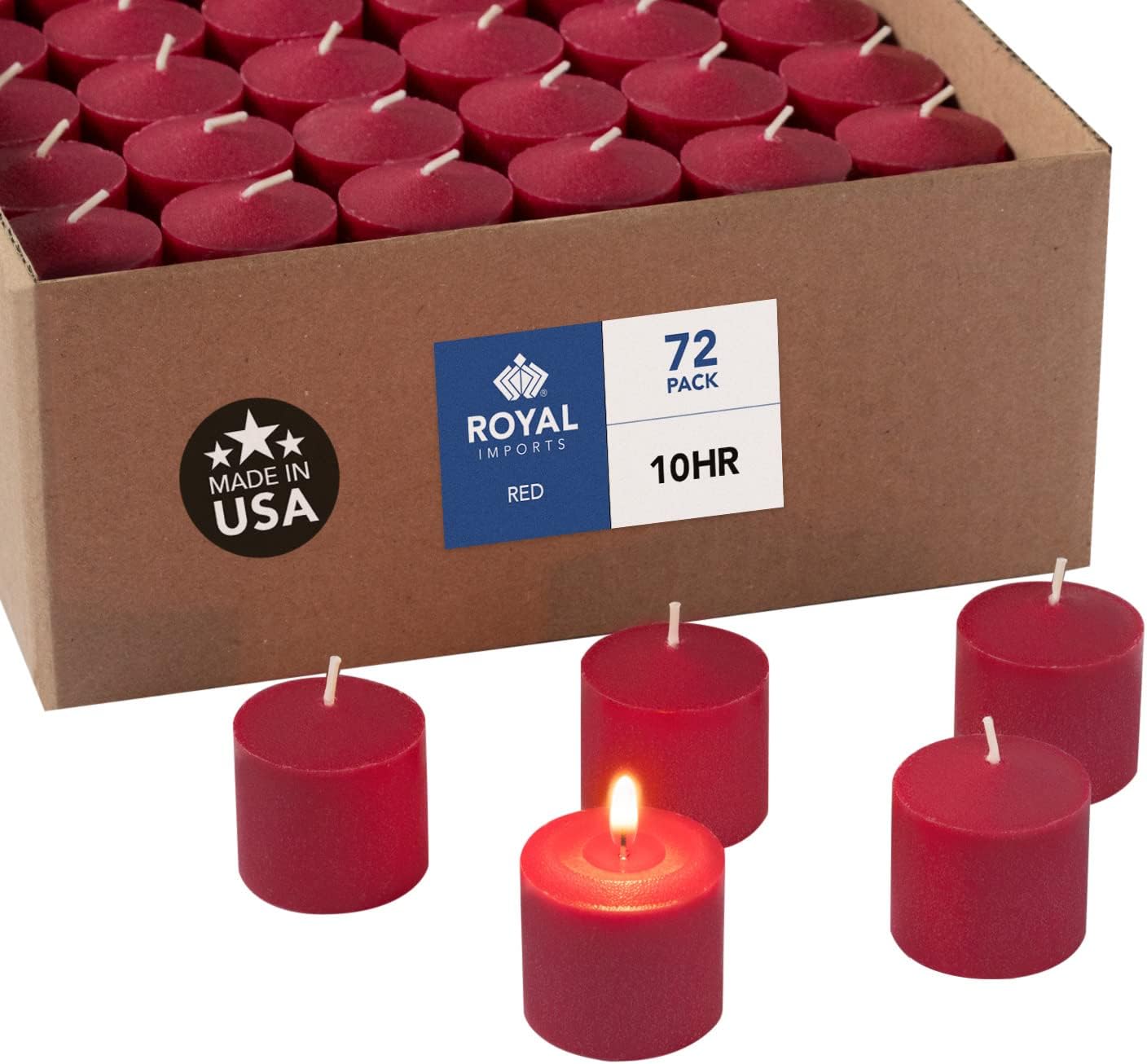 Amazon.com: Burgundy Mulberry Scented Votive Candles - 15 Hour Long ...