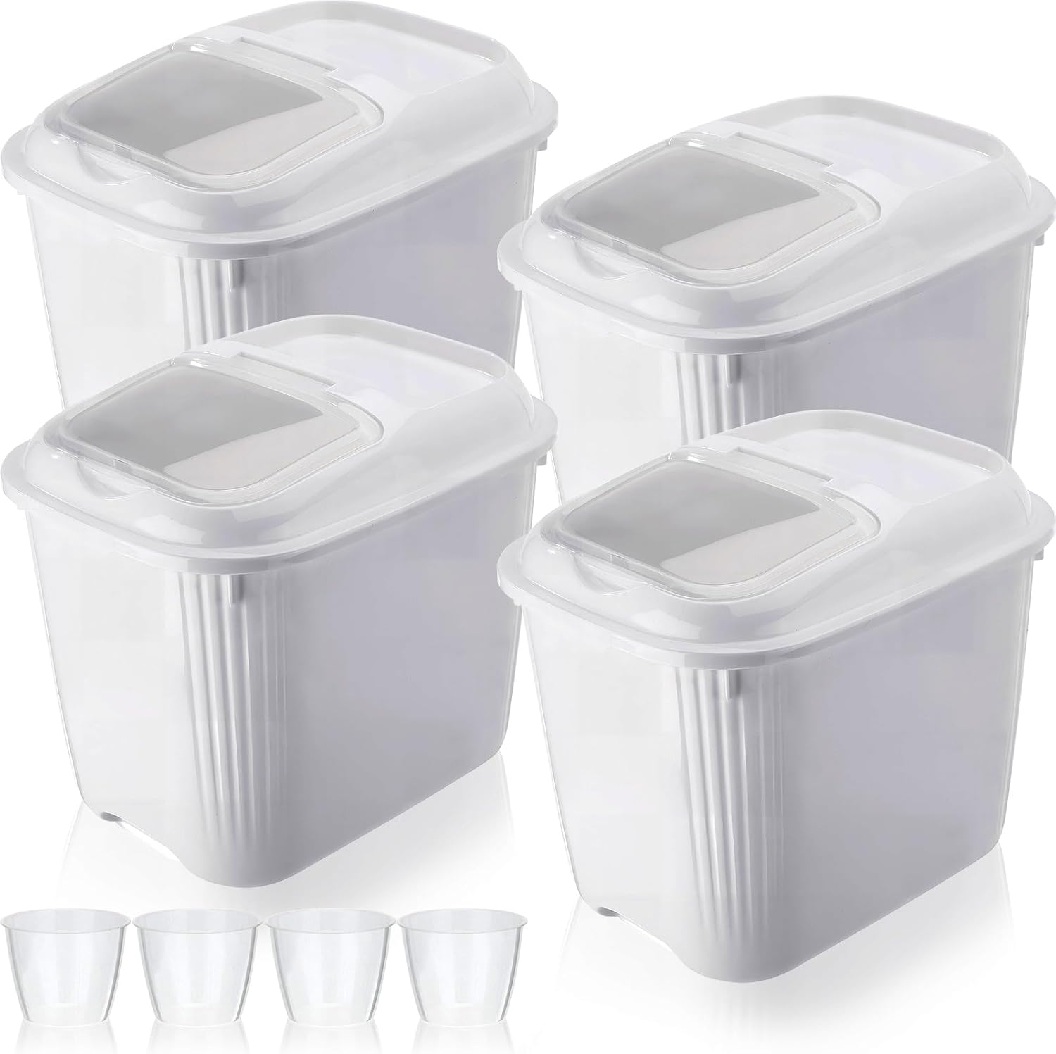 Amazon.com: Blushtier 4 Pack 10L / 20 lb Rice Storage Containers with ...