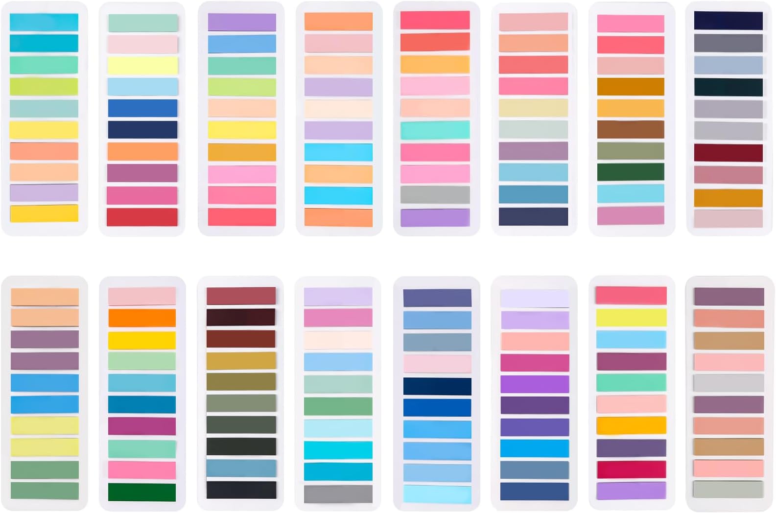 XOYTN 3200pcs Sticky Tabs, 16 Packs Index Tabs Colored Mini ...